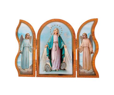 Our Lady Of The Miraculous Medal Triptych Plaque The Miraculous Medal