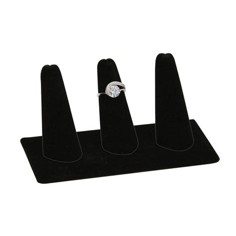 Black Velvet Finger Ring Display Showcase Displays Jewelry Display Ring