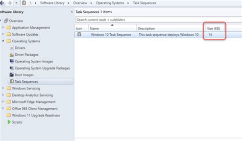 How To Find Sccm Task Sequence Size