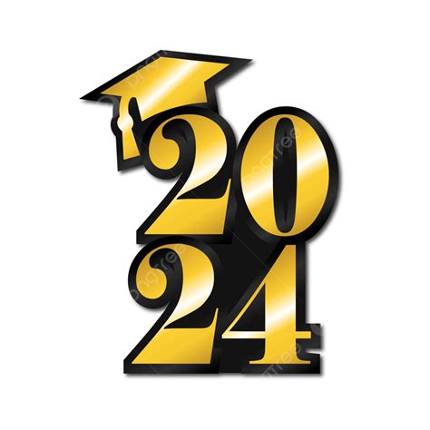 2024 Graduation With Decorated Toga Hat Vector 2024 Graduation