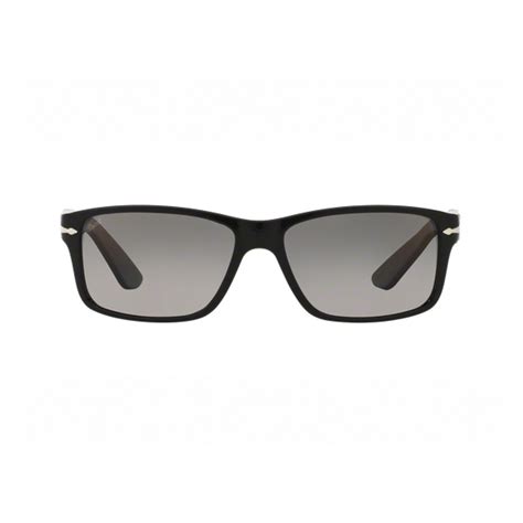 Mens Classic Rectangle Sunglasses Black Gray Gradient Persol Touch Of Modern