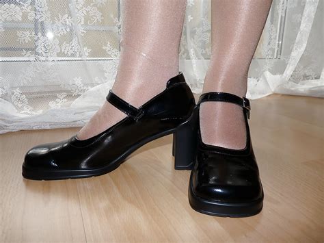 Wifes Pantyhose Patent Lack Heels Shoes Mary Janes Porn Pictures Xxx