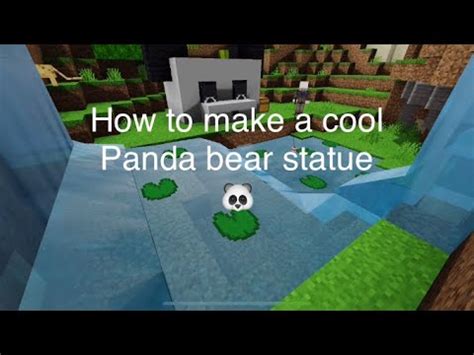 How To Make A Panda Statue Minecraft Youtube