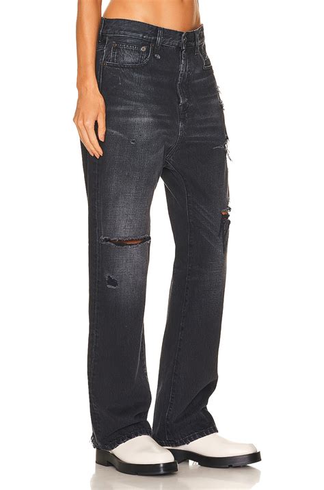 R13 Izzy Drop Jean In Jake Black Fwrd