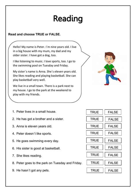 Reading Comprehension Online Exercise For Grade 4 Reading
