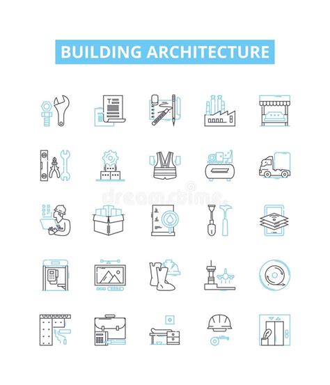 Building Architecture Vector Line Icons Set Architecture Building Structure Design Plans