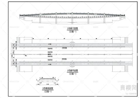 桥设计图图块 现代概念方案cad2010桥设计图图库 青模cad图库