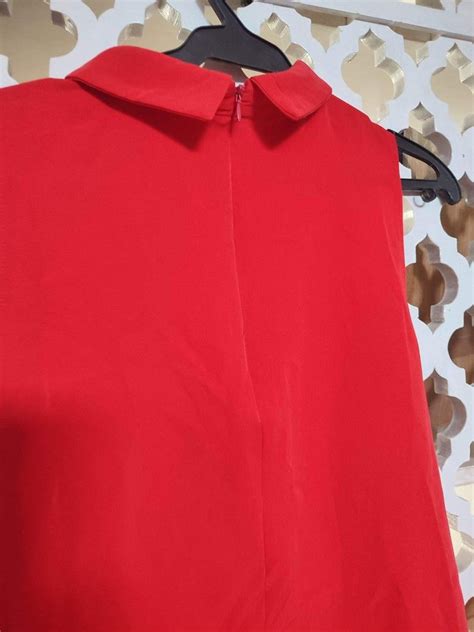 Red Sheer Dress Womens Fashion Dresses And Sets Dresses On Carousell