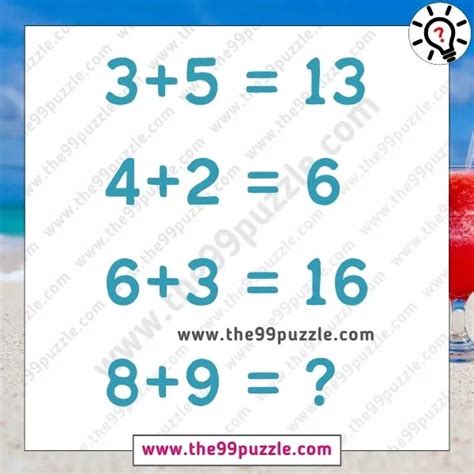 logic puzzles of mathematics can you crack the math trick in 16