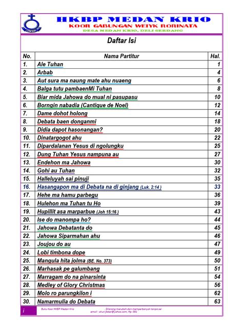 Buku Koor Gabungan Bahasa Batak Jilid 1 2 Copy Pdf