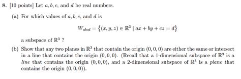 Solved Points Let A B C And D Be Real Numbers Chegg