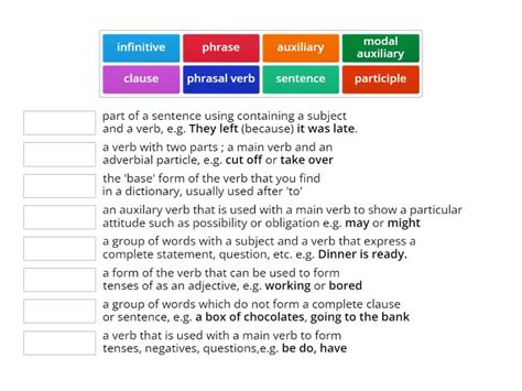 More Grammatical Terms Match Up