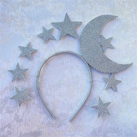 Moon Star Headband Celestial Headpiece Halloween Christmas Crown Etsy