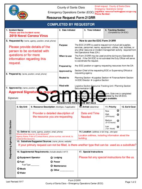 Fillable Online Fillable Resource Request Form 213rr For Goods And Supplies Fax Email Print