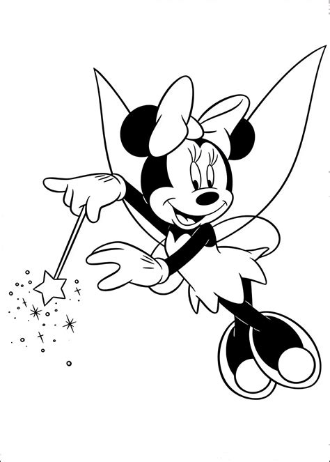 Coloring Page Of Minnie The Fairy Tinkerbell Tinkerbell