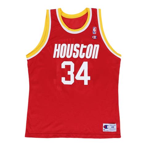 1990s Hakeem Olajuwon Houston Rockets Nba Basketball Jersey Wyco Vintage