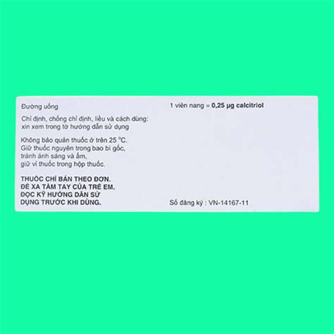 Thuốc Rocaltrol Là Thuốc Gì Giá Bao Nhiêu Mua ở đâu Có Tác Dụng Gì