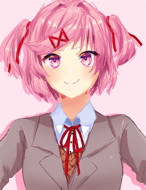 Smiling Natsuki [ddlc] R Awwnime