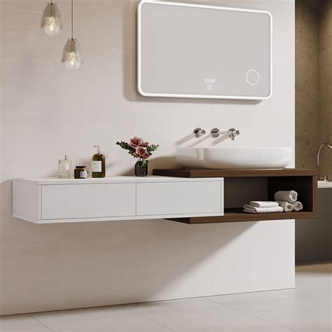 41 63 Extendable Floating Bathroom Vanity Set Wall Mounted Vanity In