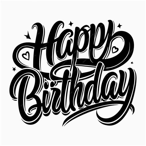 Premium Vector Happy Birthday Calligraphy Design
