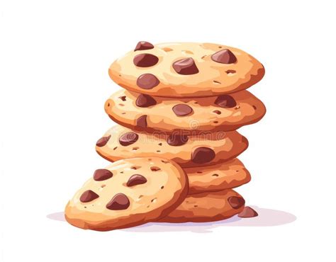 Chocolate Chip Cookies And Assorted Baked Sweets Are Stacked Perfectly