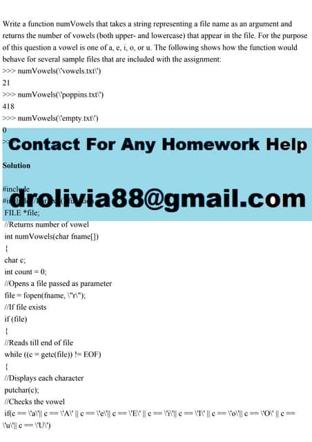 Write A Function Numvowels That Takes A String Representing A File Npdf