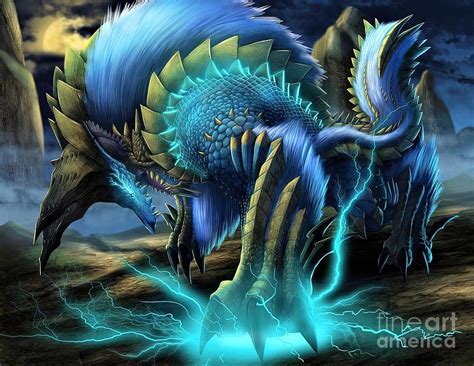 Zinogre Monster Hunter World Iceborne Painting By Dan Stephanie Pixels