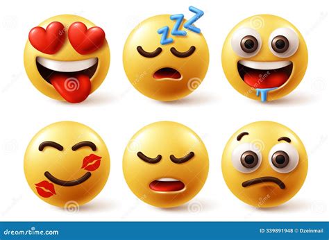 Emoji Sad Characters Vector Set Emojis Unhappy Sorrow Regret