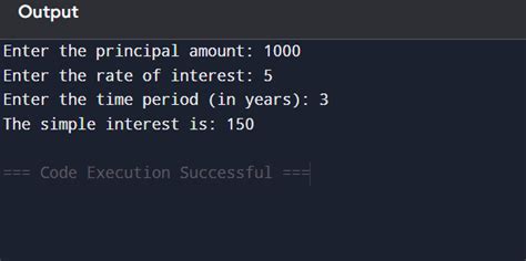 Simple Interest Program In C Technogeeks