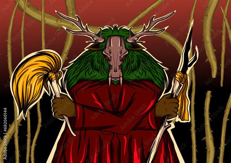 Black Magic Wendigo Stock Illustration Adobe Stock