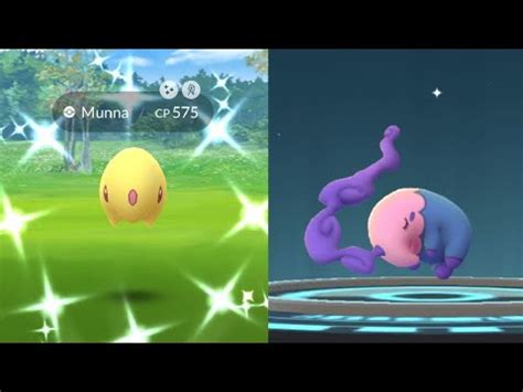We Caught Shiny Munna Pokemon Go Shiny Munna Evolves Into Shiny
