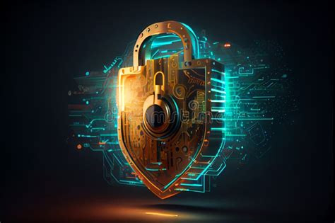 Cyber Security Technology Concept Generative Ai Stock Illustration