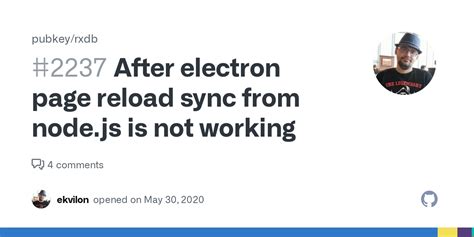 after electron page reload sync from node js is not working · issue