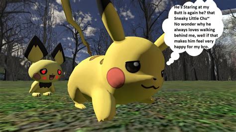 Pichu Loves Staring At Pikachus Rear By Skulltronprime969 On Deviantart