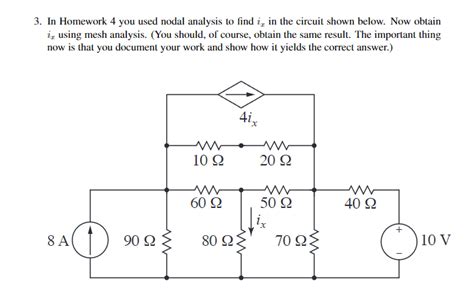 Solved In Homework 4 You Used Nodal Analysis To Find Ix In Chegg Com