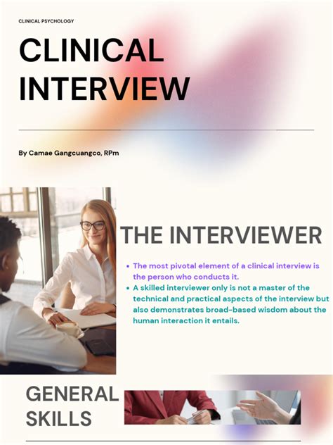 4 Clinical Interview 1 Pdf Self Awareness Mind