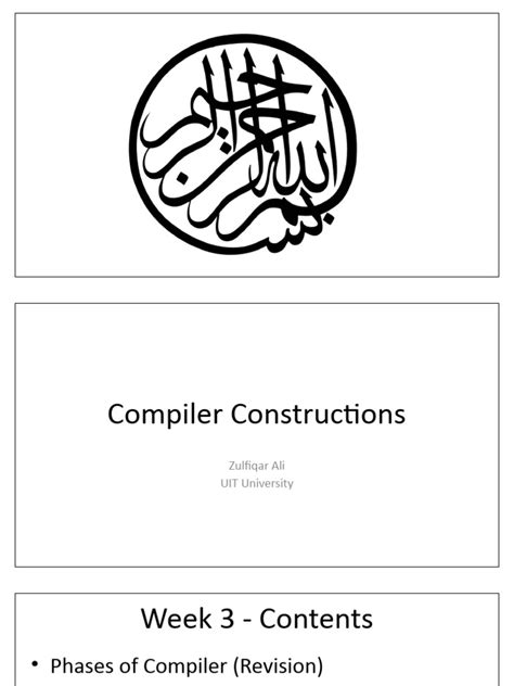 Compiler Construction Week 3 Pdf Compiler Computer Program