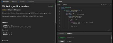 Leetcode Problem Lexicographical Numbers Kishore M Posted On The