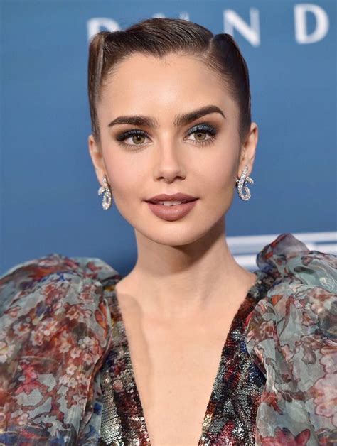 Lily Collins Emily In Paris Updo Lily Collins Wedding Makeup Lily