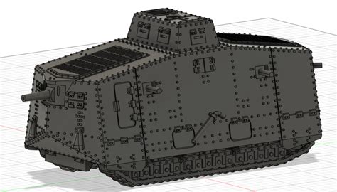 🪖 A7v Ww1 German Tank・free Stl File For 3d Printing・cults