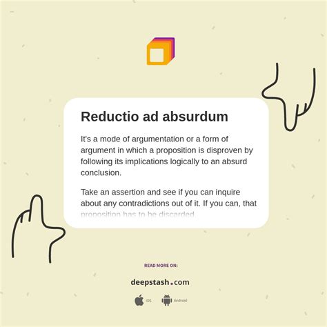 Reductio Ad Absurdum Deepstash