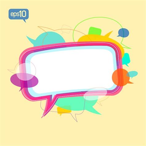 Premium Vector Vector Banner Template With Empty Speech Bubble