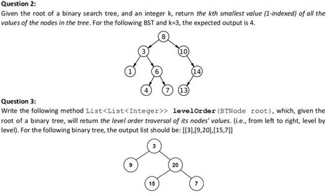 Solved Given The Root Of A Binary Search Tree And An Chegg Com