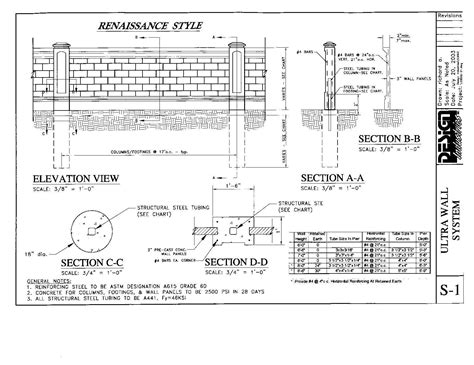 Perimeter Fence With Wall All Sided Section Plan And Construction Details Dwg File Artofit