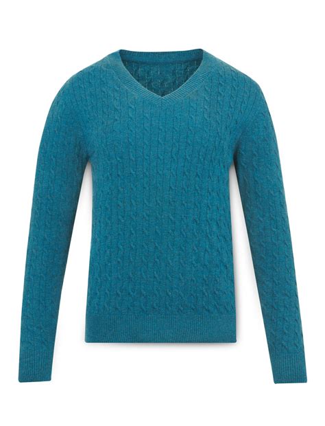 Womens 100 Merino Wool Cable V Neck Sweater Mymerino