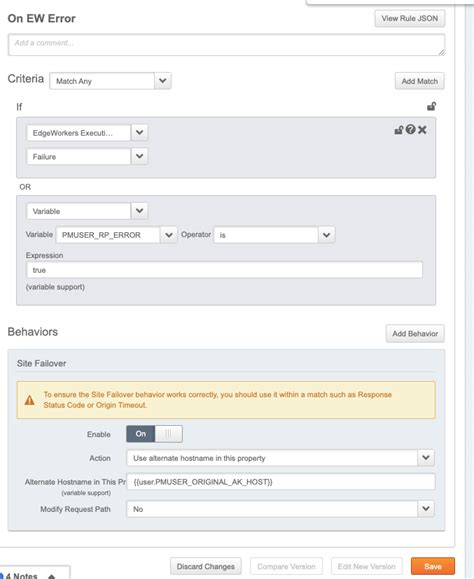 Configure Site Failover
