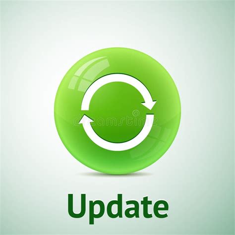 Green Update Button Stock Vector Illustration Of Internet 23364170