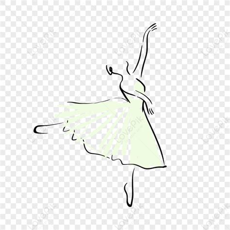 추상 선 일러스트 그리기 여성 발레리나 밝은 녹색여자요약 Png 일러스트 무료 다운로드 Lovepik