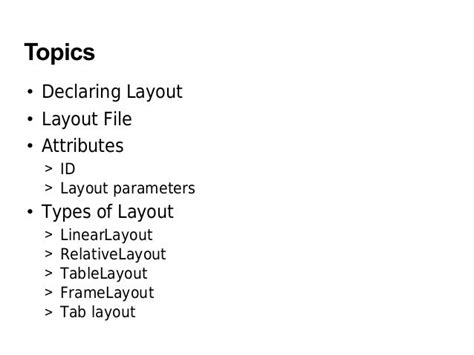 Android Ui Layout