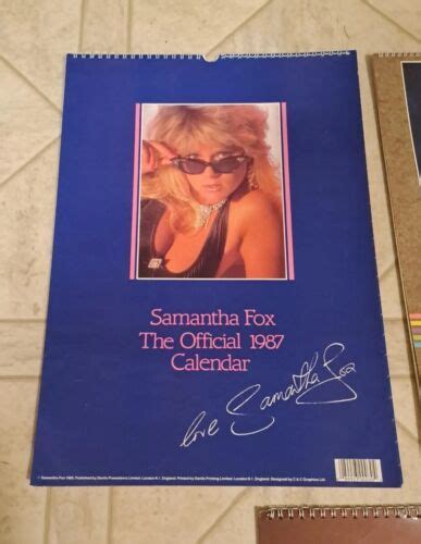Samantha Fox Calander Lot 1987 1988 1989 4705250985